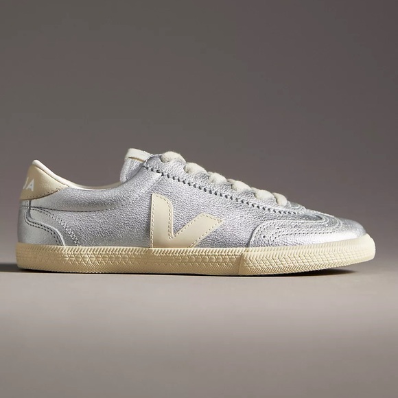 Veja | Shoes | Nwt Veja Volley Leather Silver Pierre | Poshmark